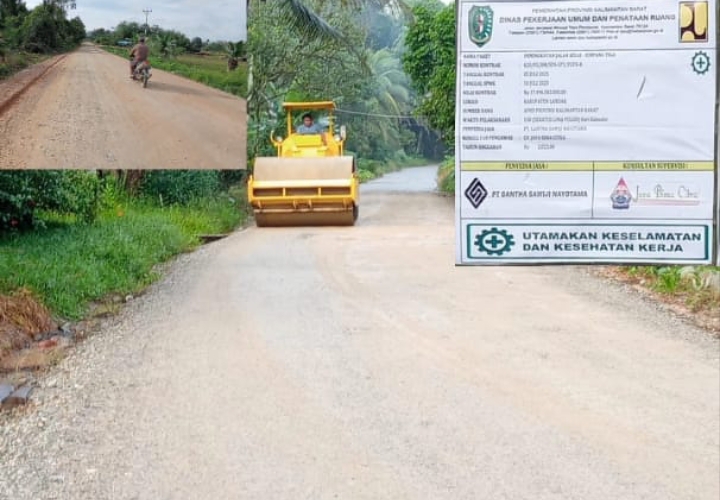 Proyek Peningkatan Jalan Sidas Simpang Tiga Molor - Strategi News